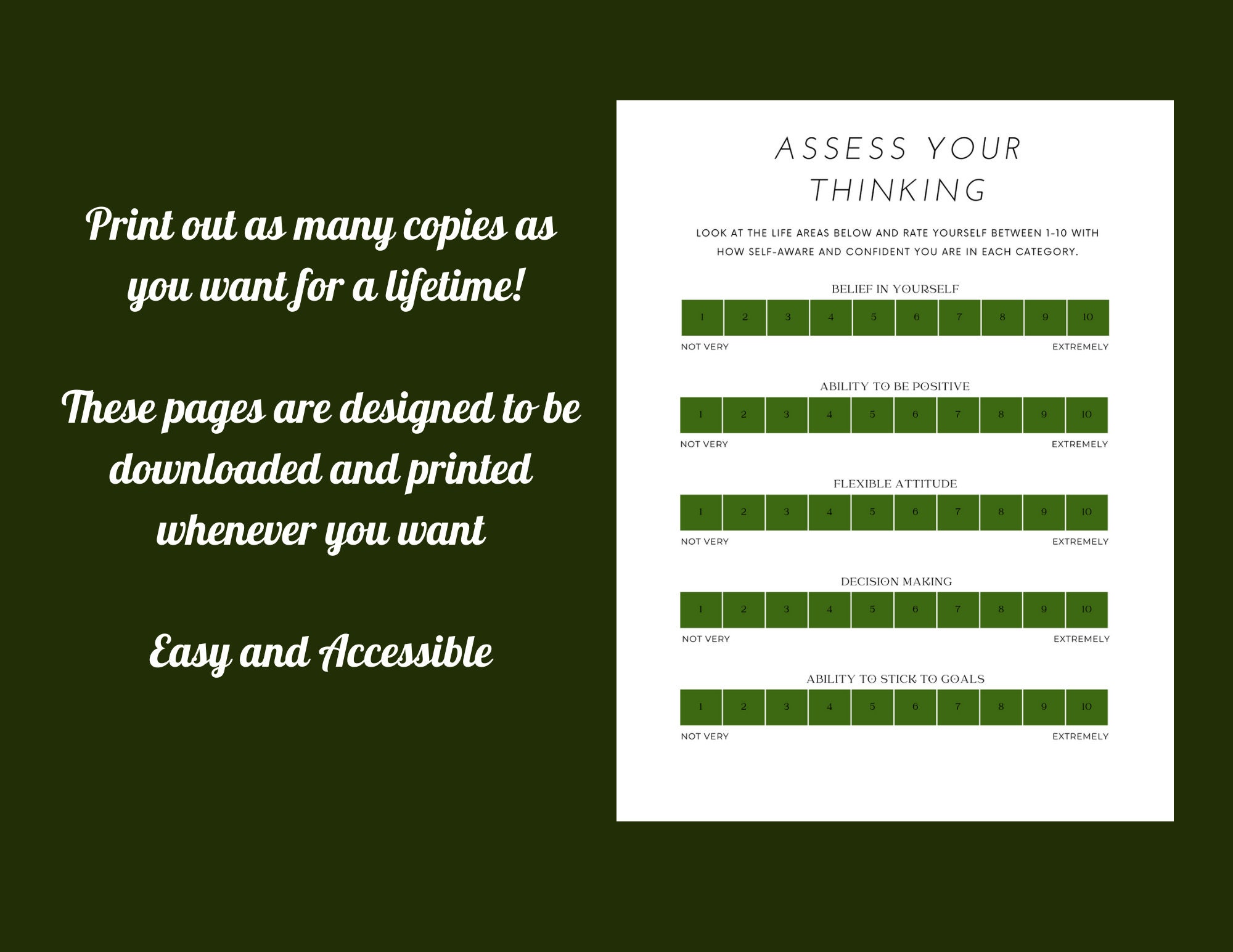 A Life Audit Workbook With Worksheets and Reflection Templates to Help ...