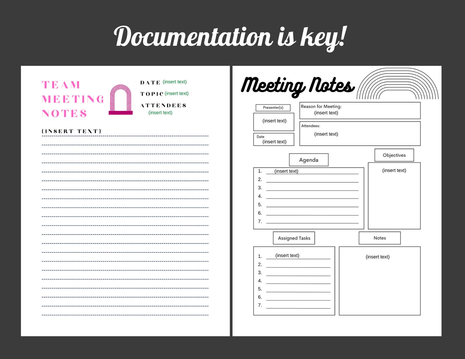 Canva Casenote Templates: Therapist Notes, Progress & Assessments Log ...
