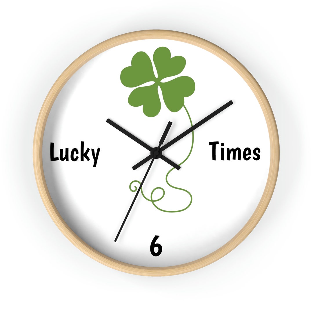 Lucky Wall Clock. 4 Leaf Clover Wall Clock. Lucky Four-leaf Clover ...