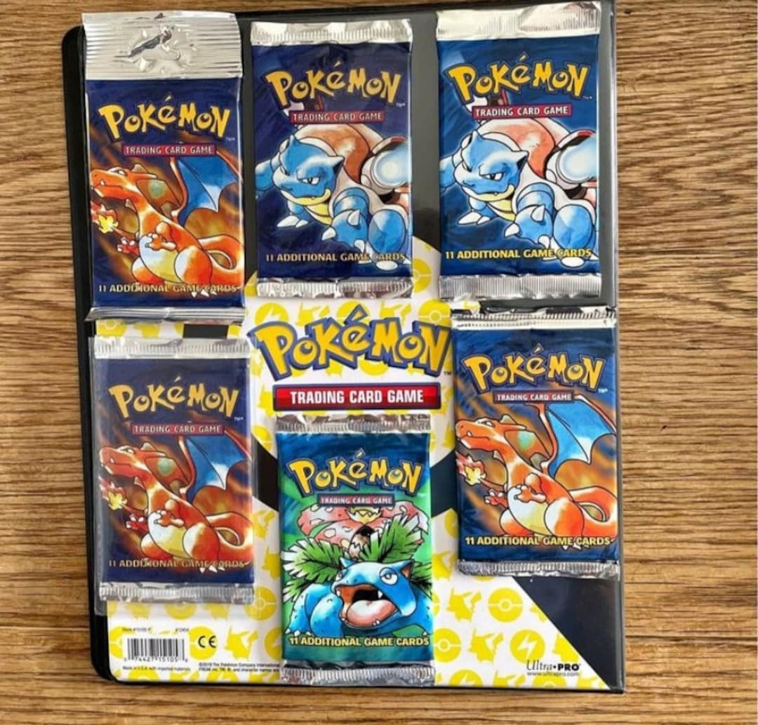 Pokémon Card Bundle of 6 Base Set Booster Packs Not Been - Etsy