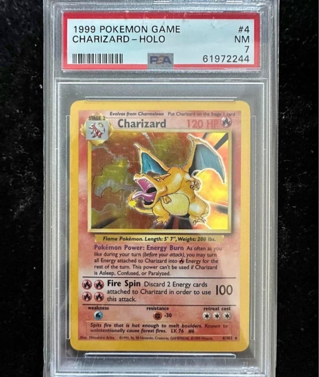 Charizard Psa 7 Pokémon Card Great Condition Original 100 - Etsy