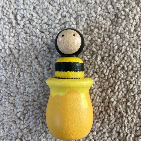Bee Peg Doll - Etsy