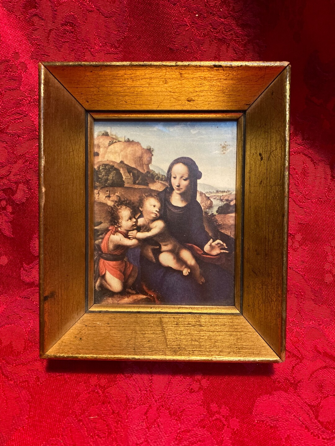 Vintage Religious Virgin Mary Picture in Thick Small Frame 156 - Etsy