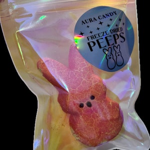 Freeze Dried PEEPS Pink Bunny Marshmallows - Etsy