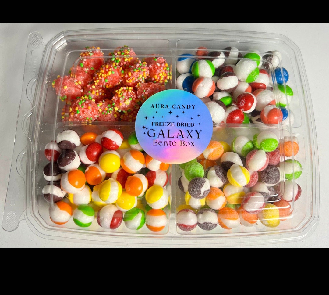 Freeze Dried GALAXY BENTO Candy Snack Box 153 Pieces Aura Candy Crunchy ...
