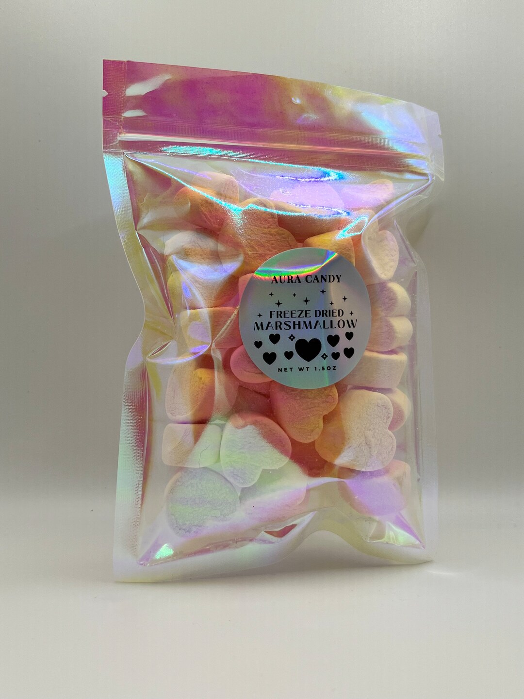 Freeze Dried Marshmallow PINK Hearts 1.5oz AURA CANDY Valentines Day - Etsy