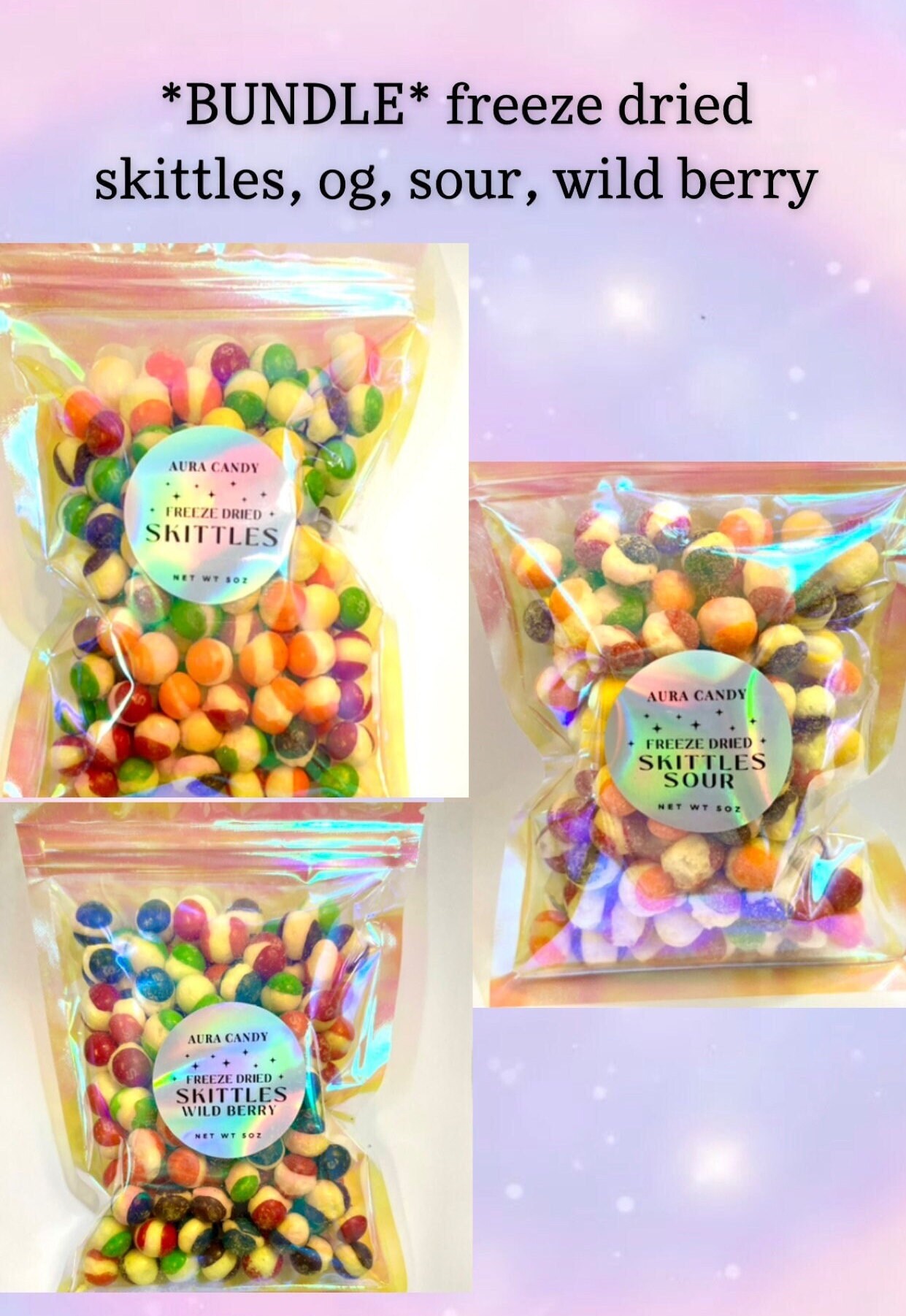 Freeze Dried COSMOS BUNDLE 550 Pieces 15oz OG, Wild Berry, Sour Crunchy ...