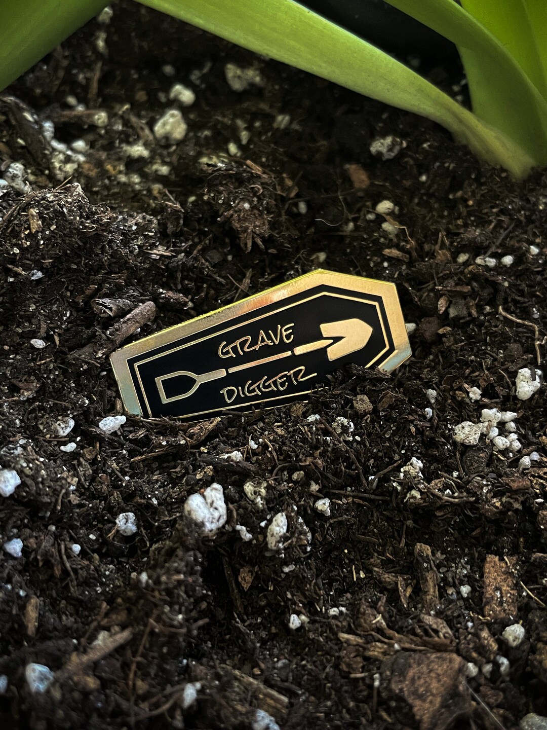 Coffin Pin • Grave Digger Enamel Pin • Witchy Pin • Goth Pin • Burial ...