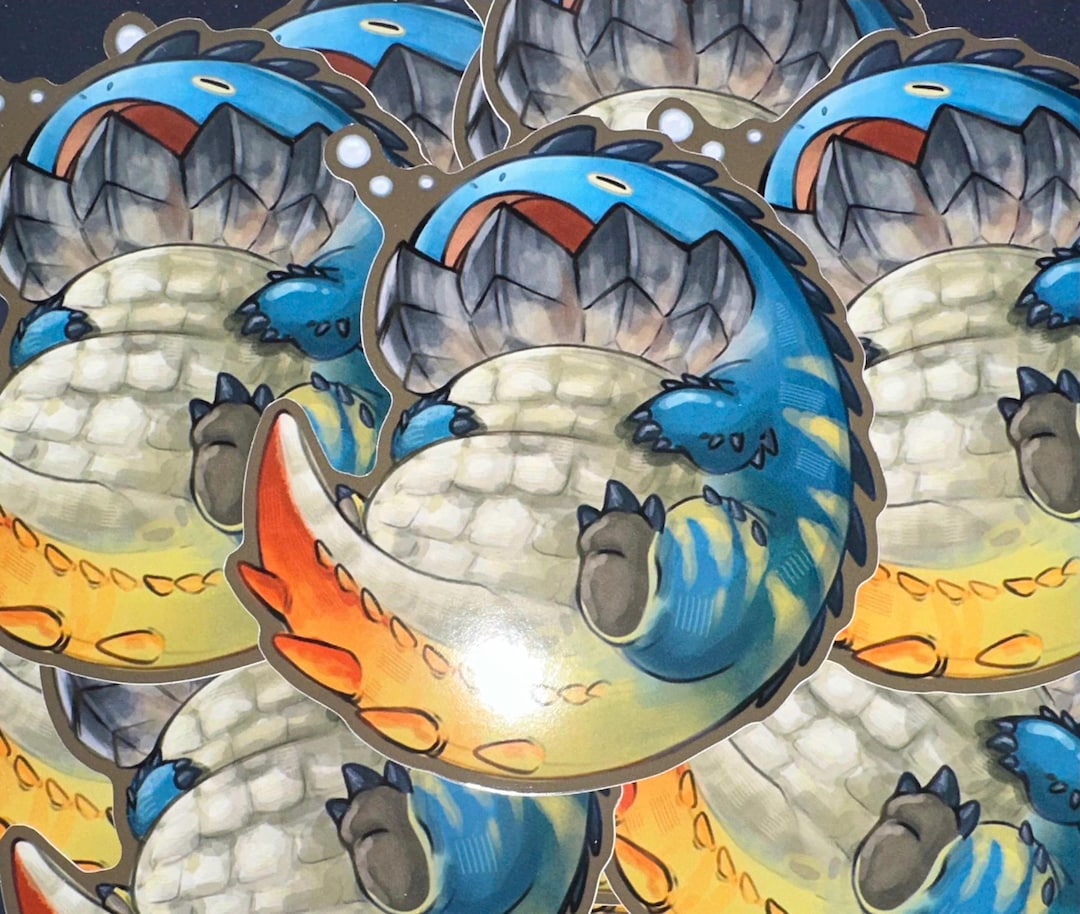 Monster Hunter Dodogama 10cm X 10cm Gloss Vinyl Stickers - Etsy