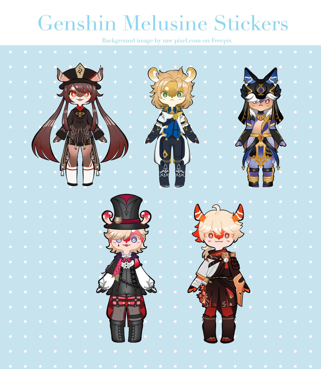 Genshin Impact Melusine Stickers - Etsy