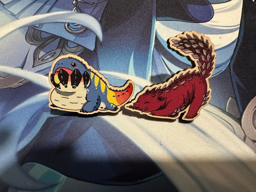 Monster Hunter Dodogama Odogaron Matte Wooden Pin 40mm - Etsy