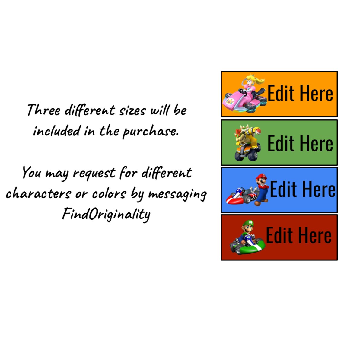 Mario Kart Door Decorations / Printable / Travel / Cars / Games / RA ...