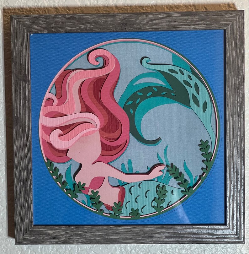 Mermaid Made by Me! 3D Mandala Shadowbox FREE SHIPPING - Etsy
