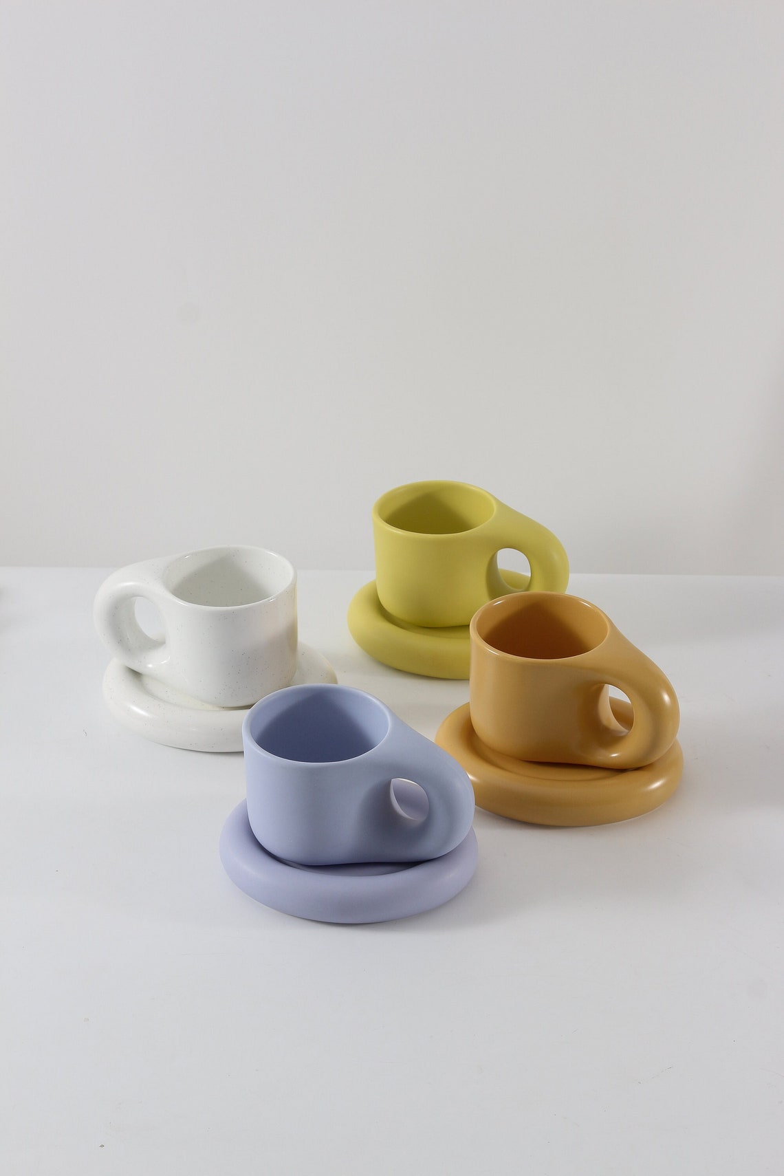 Modern Chubby Mug Cup in Nordic Style - Etsy