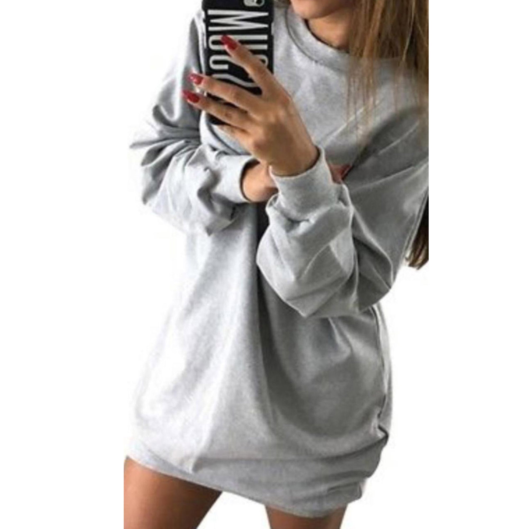 Women's Longline Sweatshirt Pocket Fleece Sweatshirts - Etsy UK