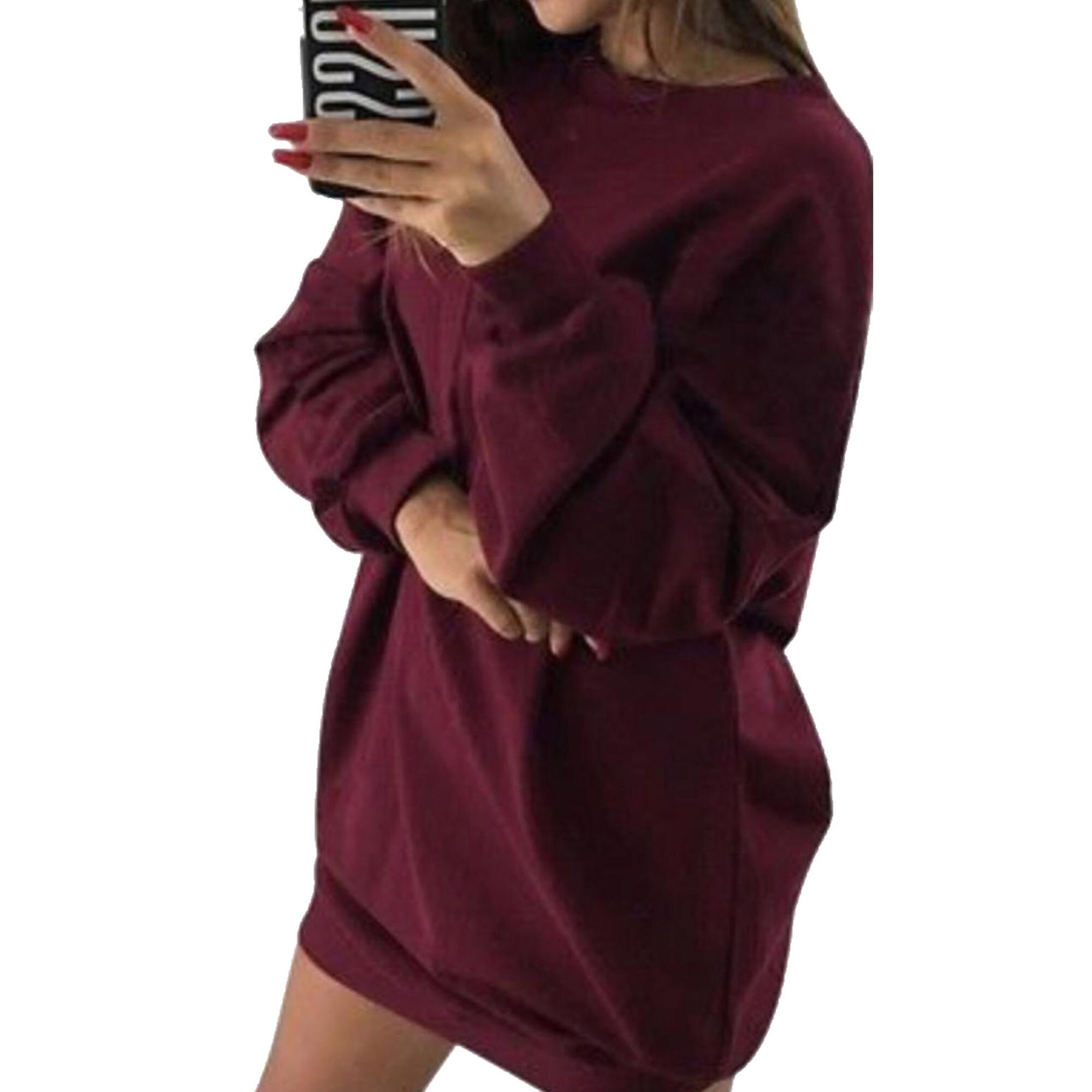 Women's Longline Sweatshirt Pocket Fleece Sweatshirts - Etsy UK