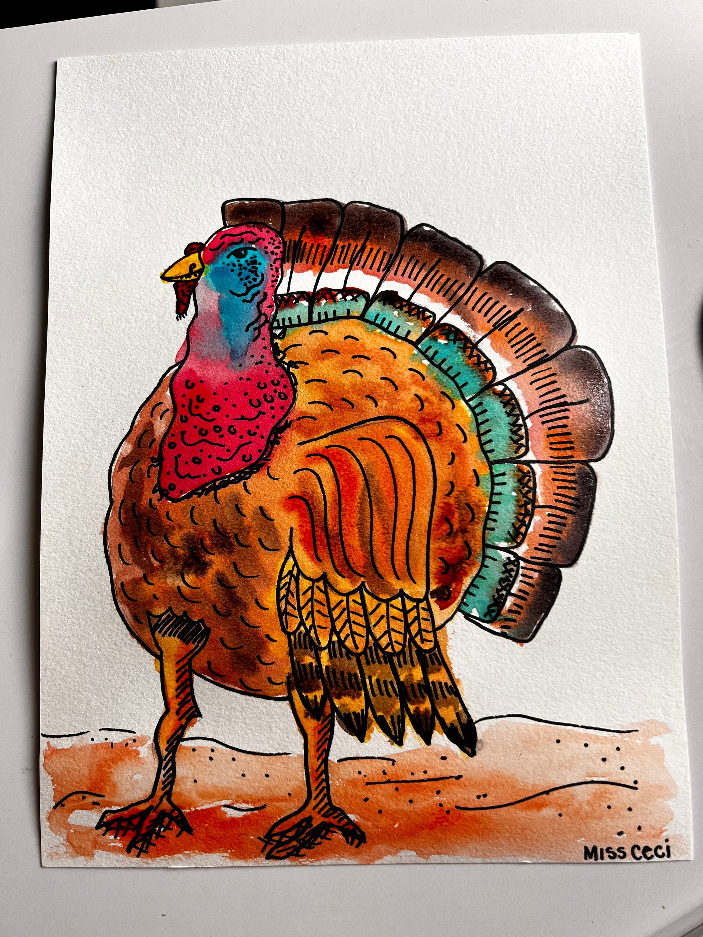 Turkey How to Draw Guide - Etsy