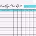 Printable Weekly Checklist, Printable Checklist, Printable To-do List ...