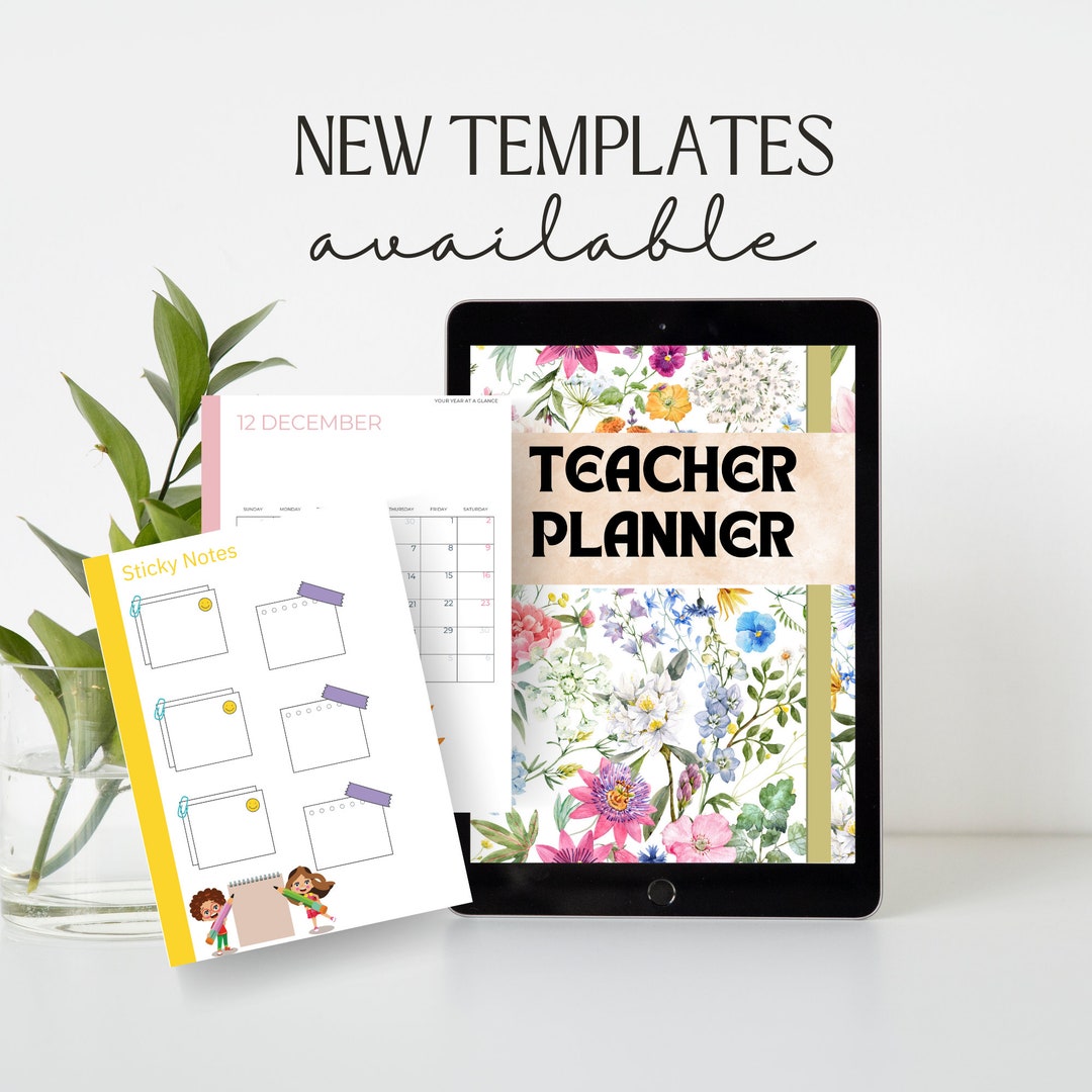Digital Teacher Planner 2024 Academic Planner Lesson Plan - Etsy