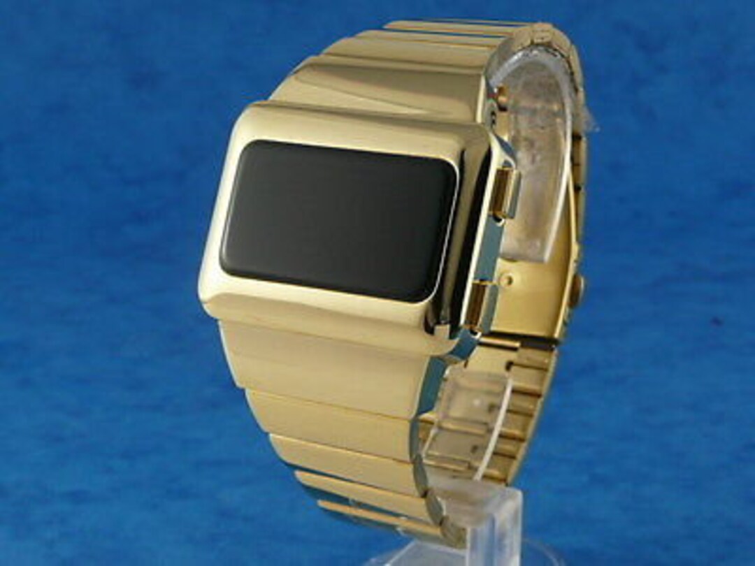 Time-shop-uk Retro LED Watch Gold Homage to the 1970s - Etsy