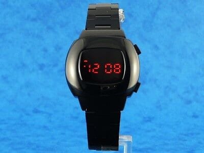 Time-shop-uk Retro LED Watch -black- Homage to the 1970s Vintage ...