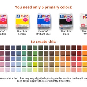 Polymer Clay Color Recipes, Fimo Soft Mixing Guide, Big Bungle, Full ...