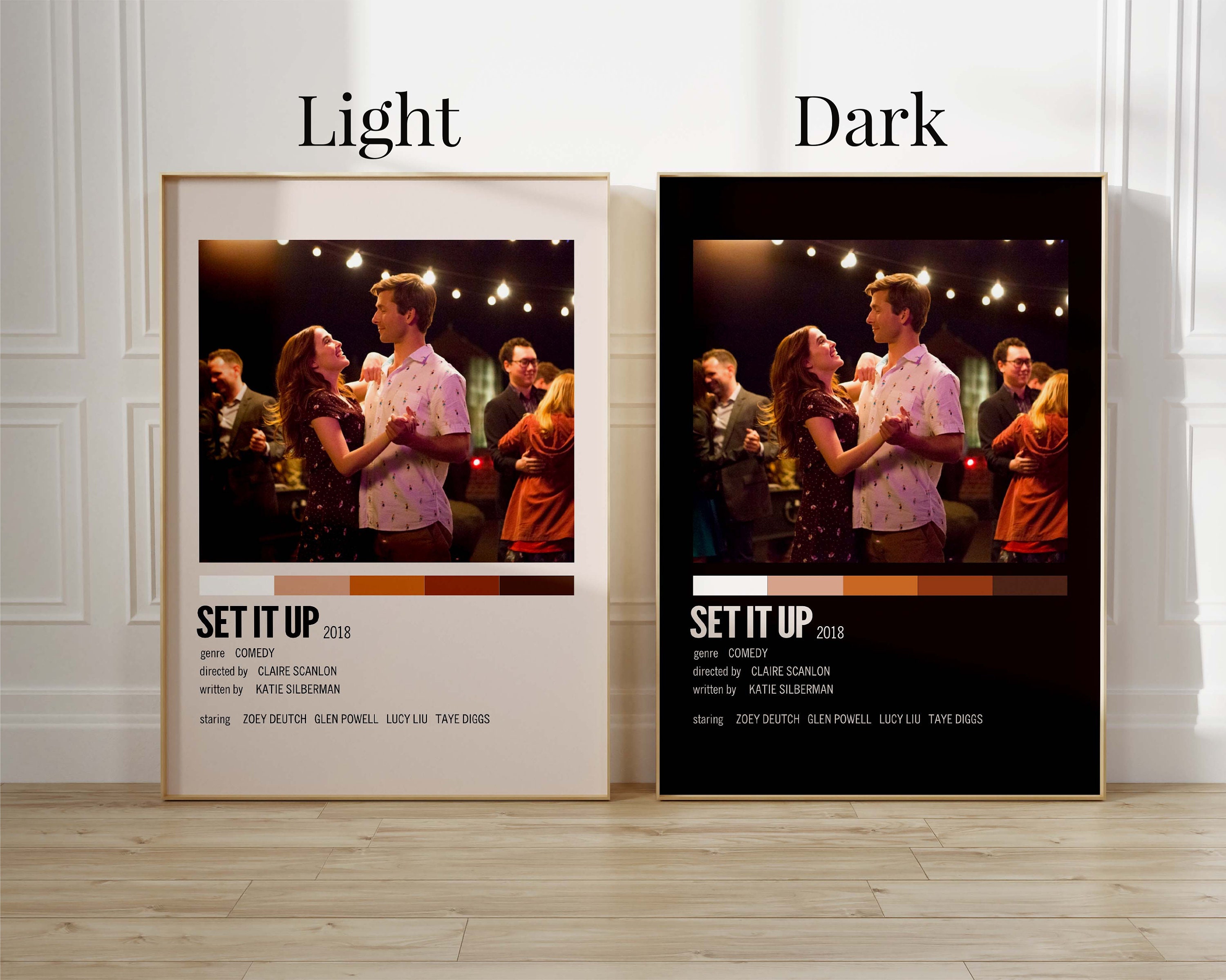 Set It up | Glen Powell | Zoey Deutch | Vintage Movie Poster | Minimal ...