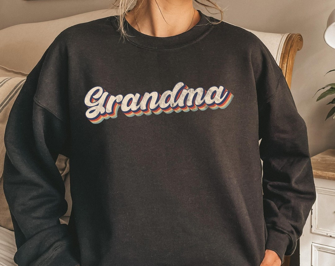 Retro Grandma Sweatshirt, Retro Grandma Hoodie, Retro Grandma Long ...