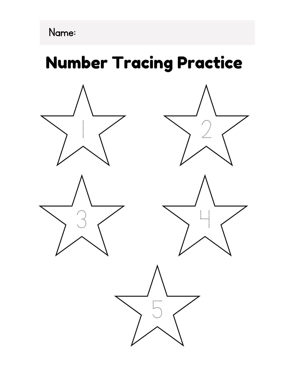 Tracing Numbers - Etsy