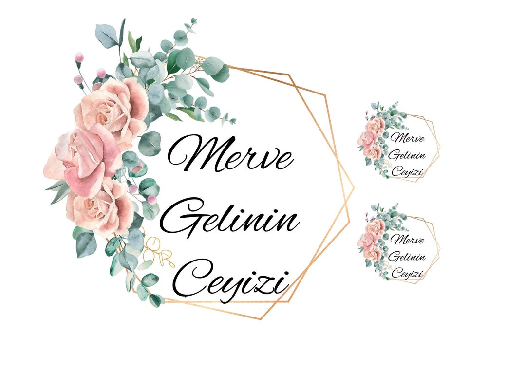 Personalized Decal Sticker for Gelin Bohcasi Gelin Evi Ceyiz - Etsy