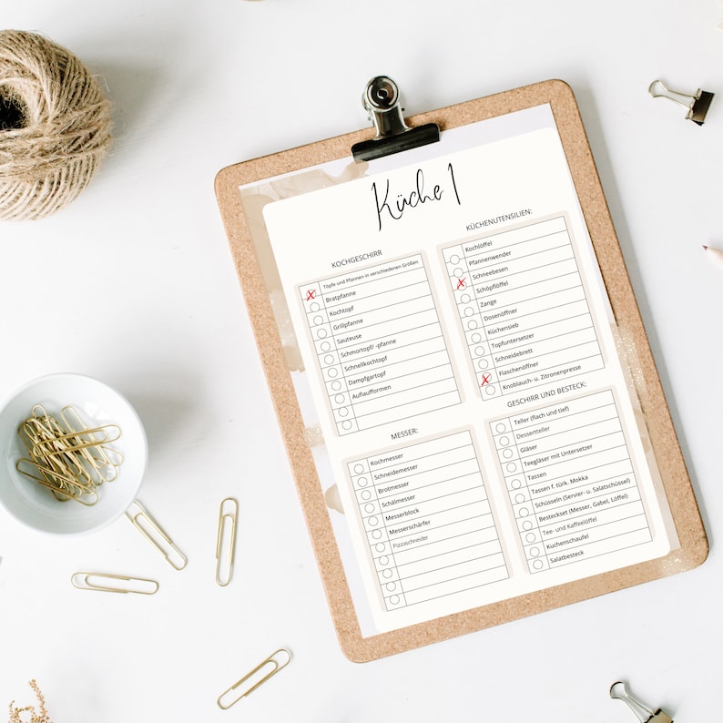 Ceyiz List Deluxe | Dowry Checklist in German | Checklist for the First ...