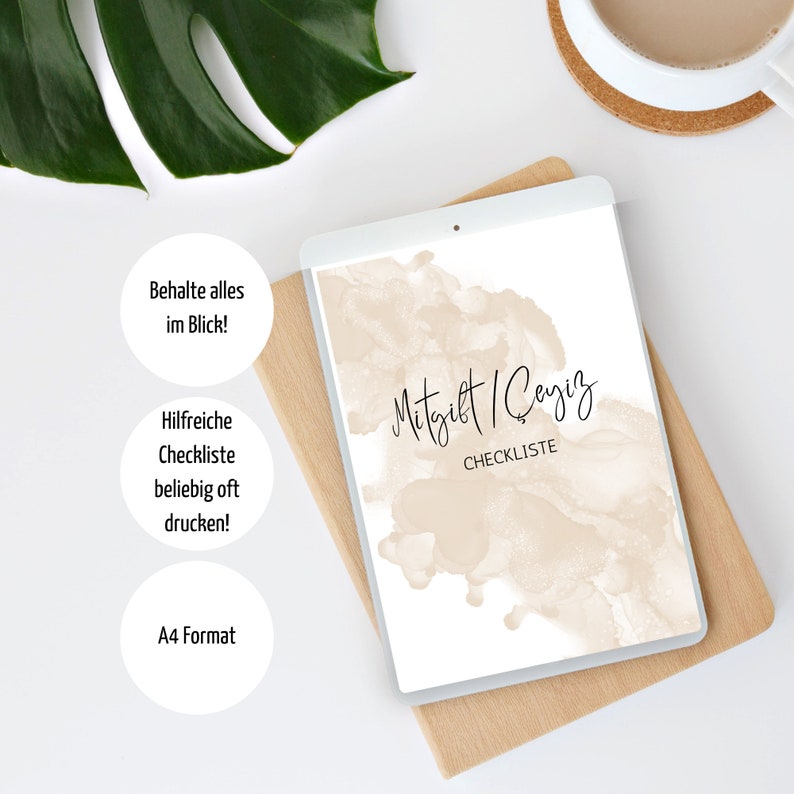 Ceyiz Liste Deluxe | Mitgift Checkliste auf deutsch | Checkliste für ...