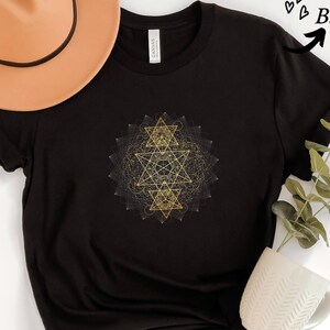 Metatron Cube Fractal Artwork Tshirt, Fractals, Festival Shirt, Merkaba ...