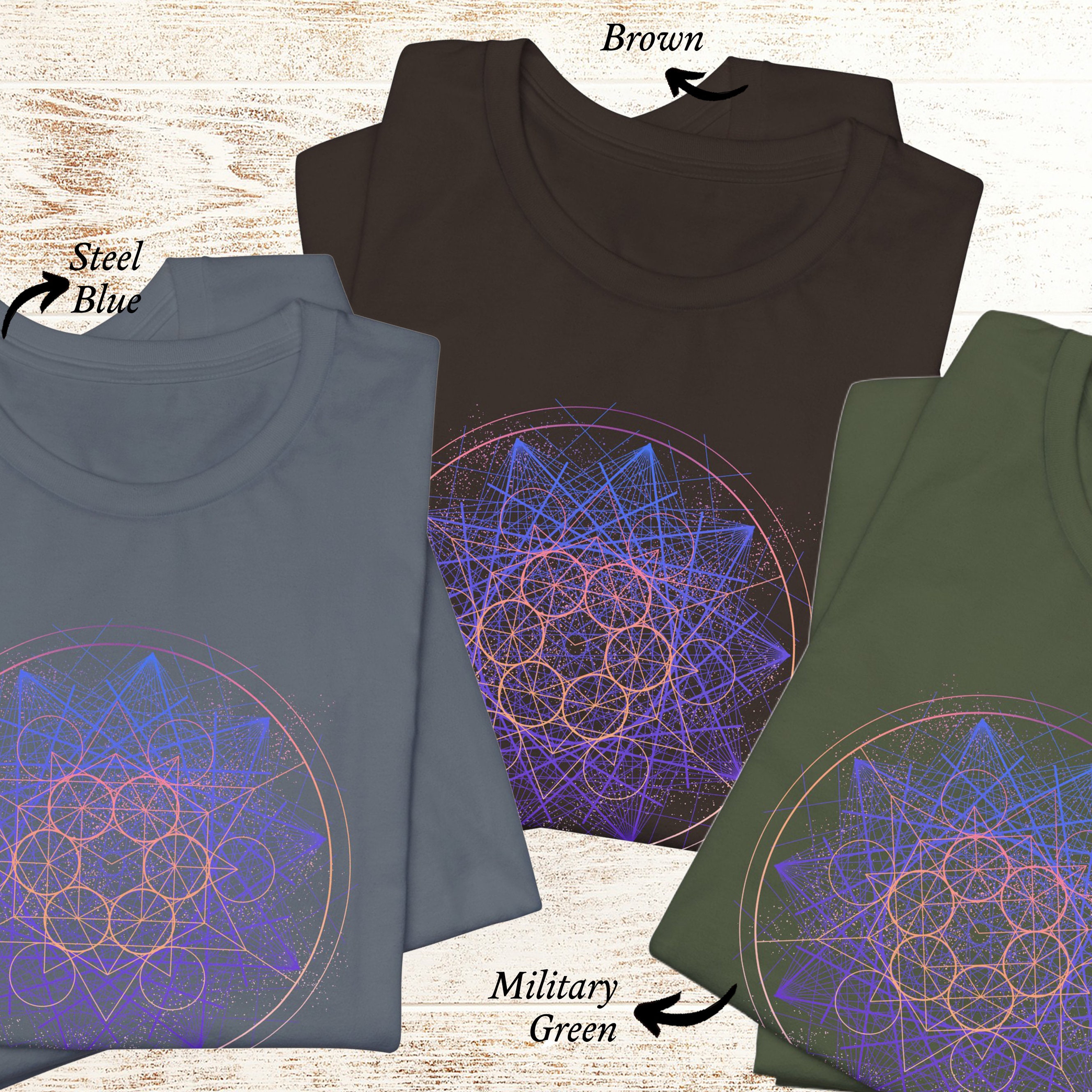Platonic Solid Tshirt, Sacred Geometry, Flower of Life, Fractal Art ...