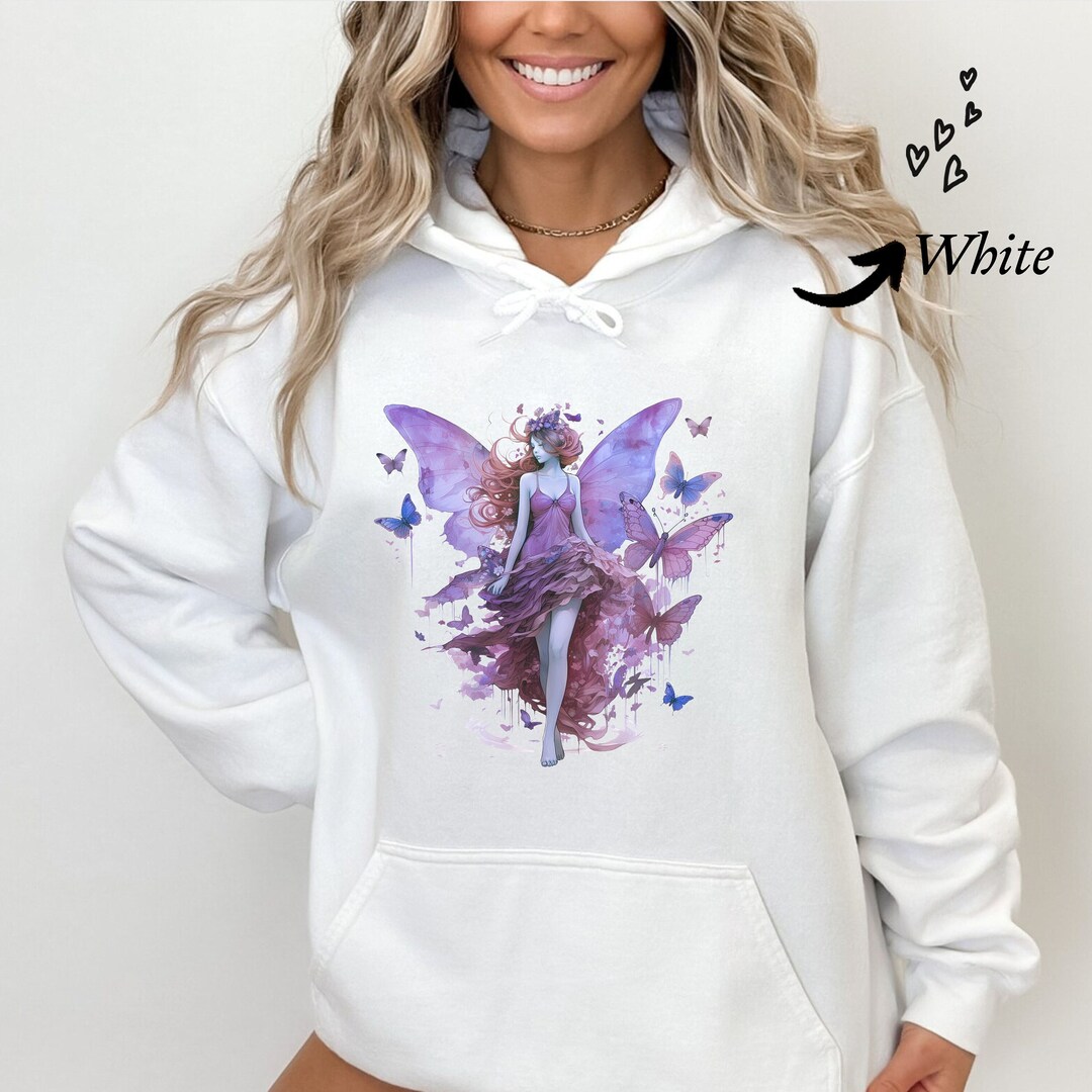 Dreamy Fairy Hoodie, Fairycore Aesthetic Top, Butterflies Sweatshirt ...