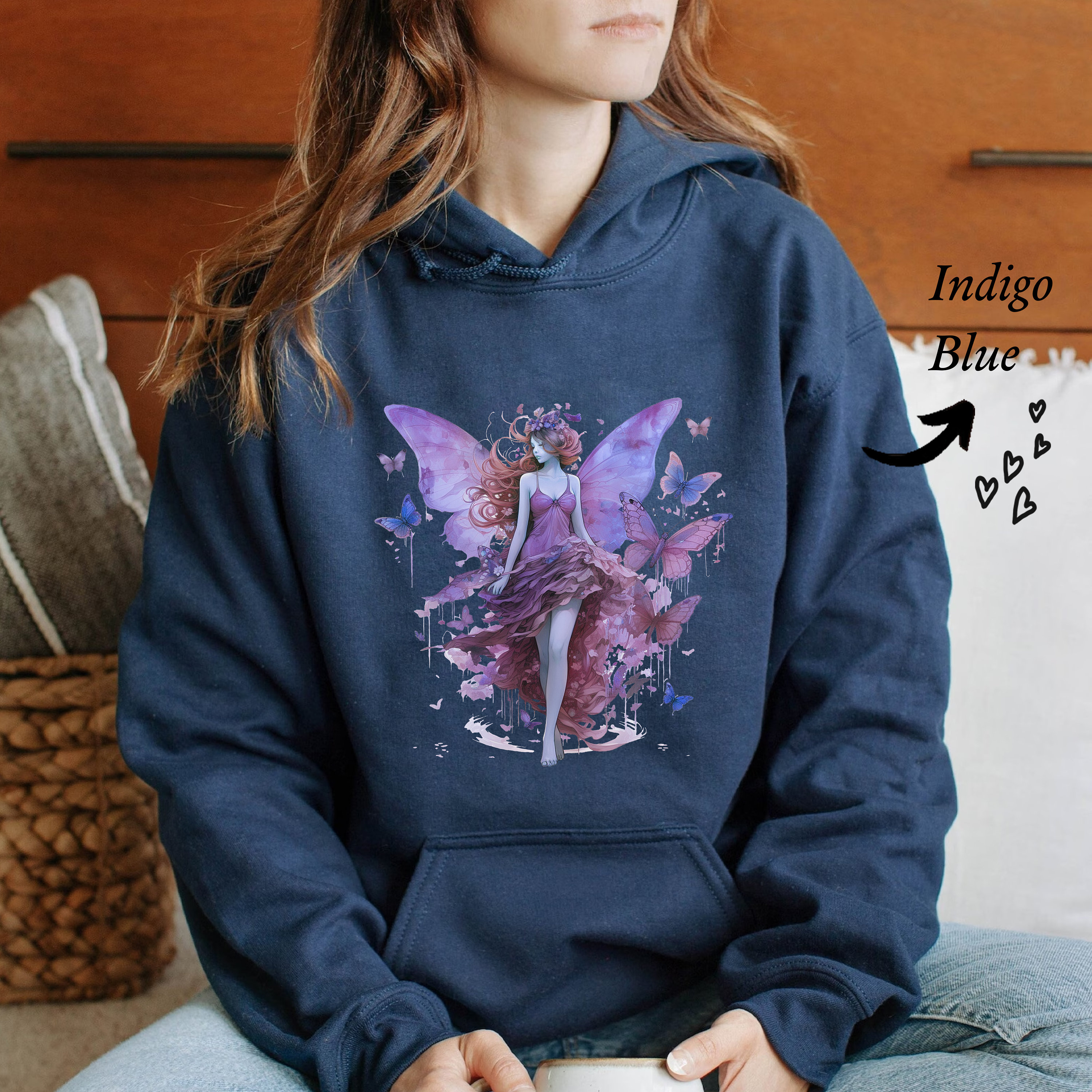 Dreamy Fairy Hoodie, Fairycore Aesthetic Top, Butterflies Sweatshirt ...