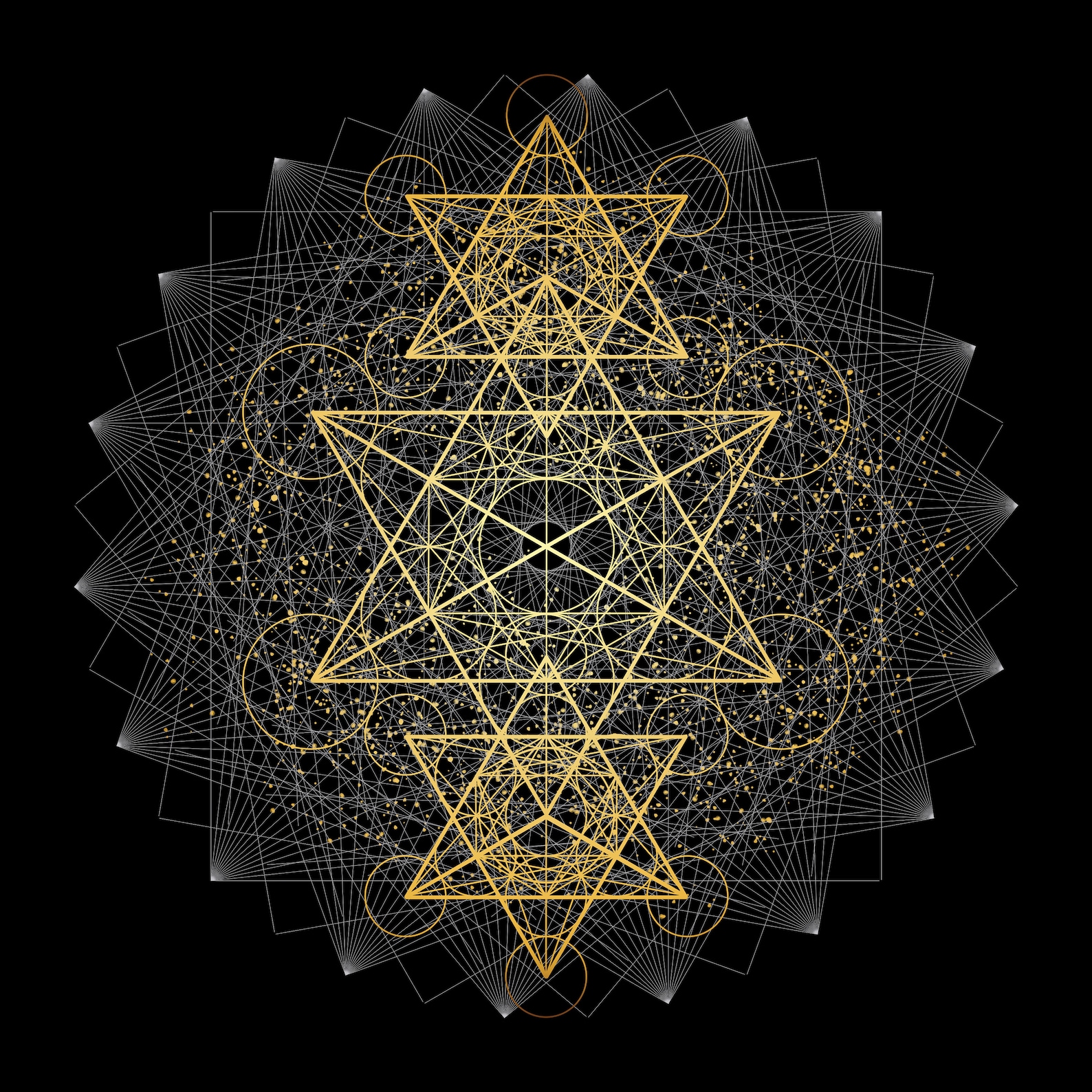 Metatron Cube Fractal Artwork Tshirt, Fractals, Festival Shirt, Merkaba ...