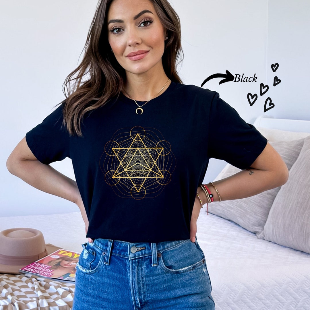 Metatron Cube Tshirt, Platonic Solids, Fractals, Sacred Geometry Art ...