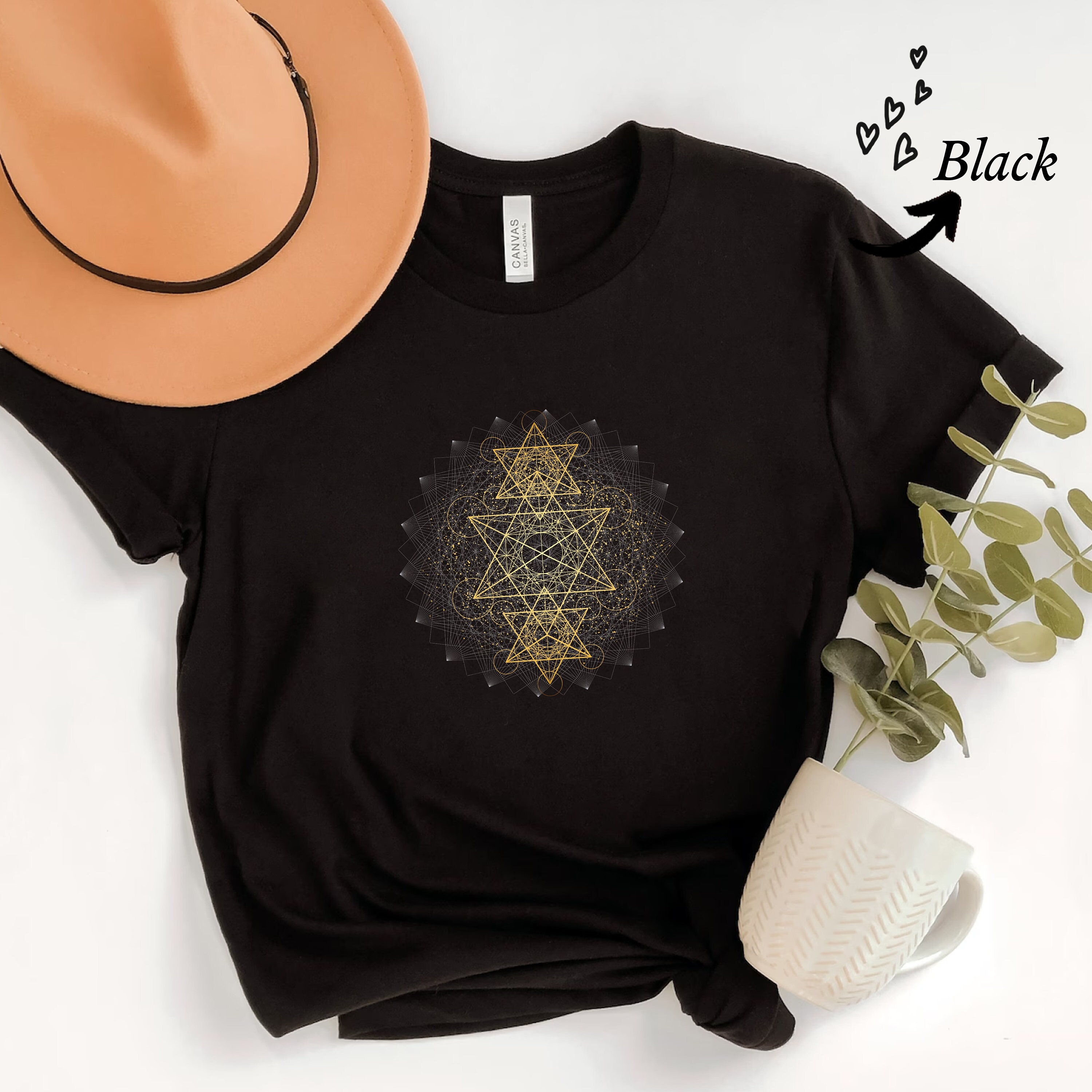 Metatron Cube Fractal Artwork Tshirt, Fractals, Festival Shirt, Merkaba ...