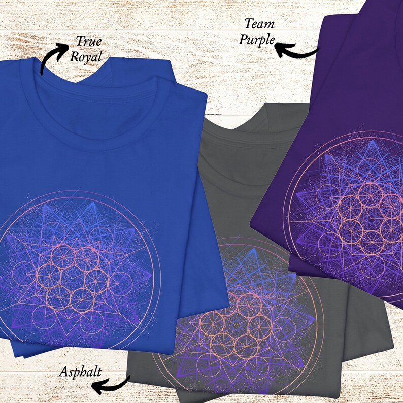 Platonic Solid Tshirt, Sacred Geometry, Flower of Life, Fractal Art ...