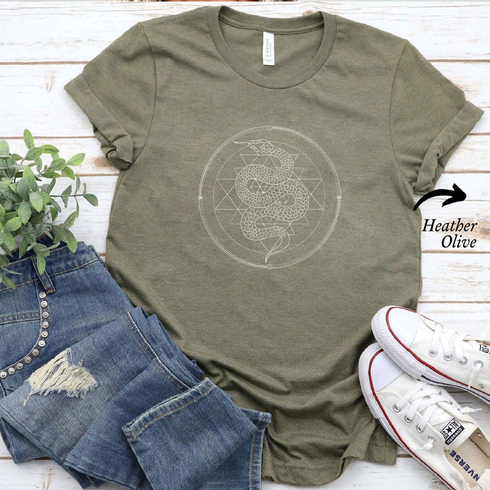 Sri Yantra Shirt, Sacred Geometry T-shirt, Serpent Tshirt, Kundalini ...