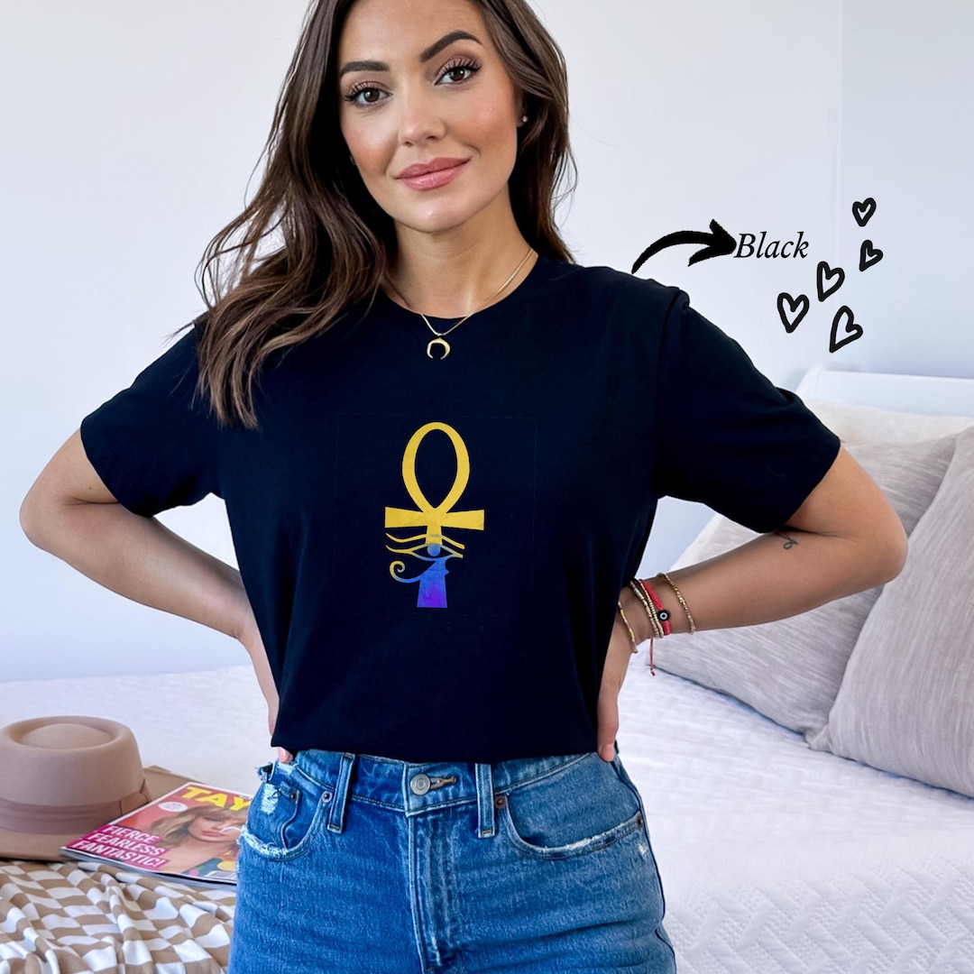 Ankh Eye of Ra Shirt, Sun God Spiritual Seekers Tee, Ancient Egyptian ...