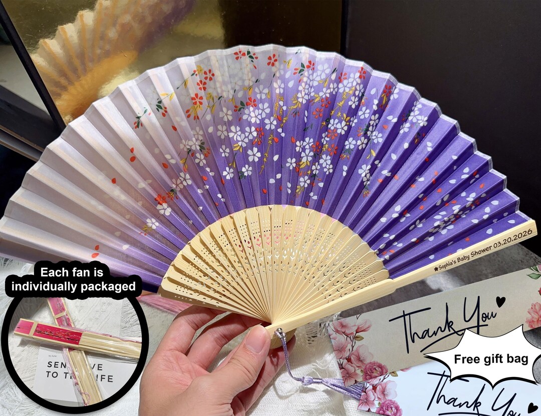 Custom Baby Shower Hand Fan With Tassel/bulk Baby Shower Favors ...