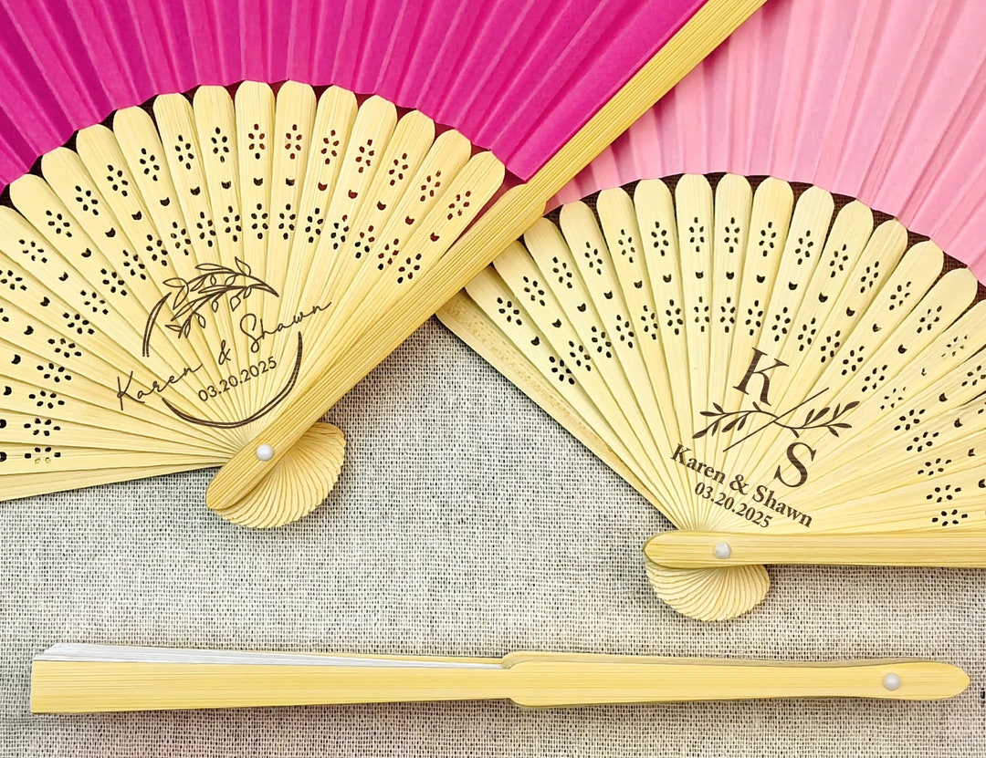 Custom Wedding Fan in Bulk Rustic Fan Wedding Favor Fan Personalized ...