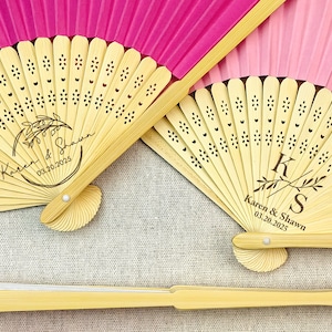 Wedding Colored Fan in Bulk Rustic Fan Custom Wedding Favor Fan ...