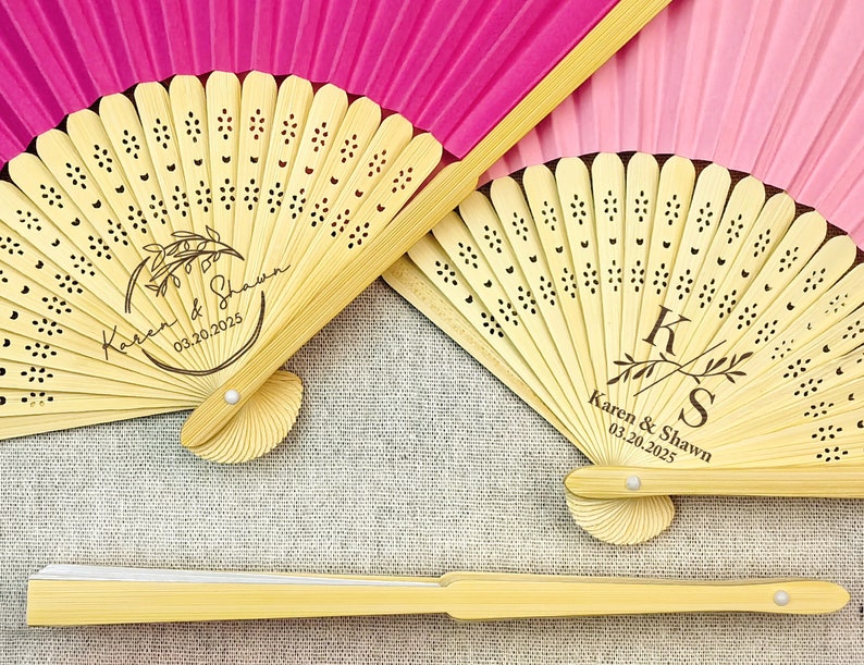 Custom Wedding Fan in Bulk Rustic Fan Wedding Favor Fan Personalized ...