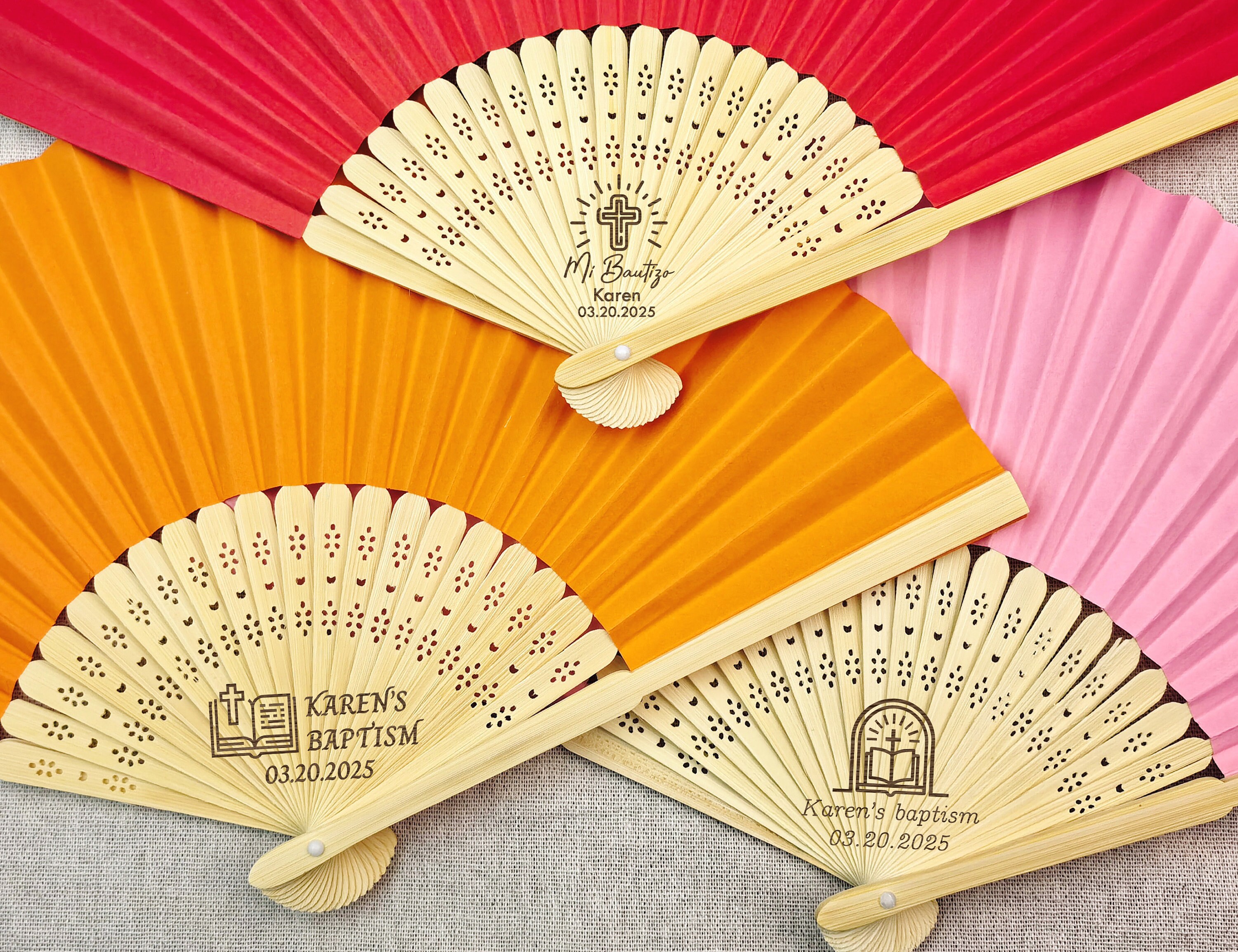 Bulk Baptism Fans Favors for Guest/personalized Christening Gift/church ...