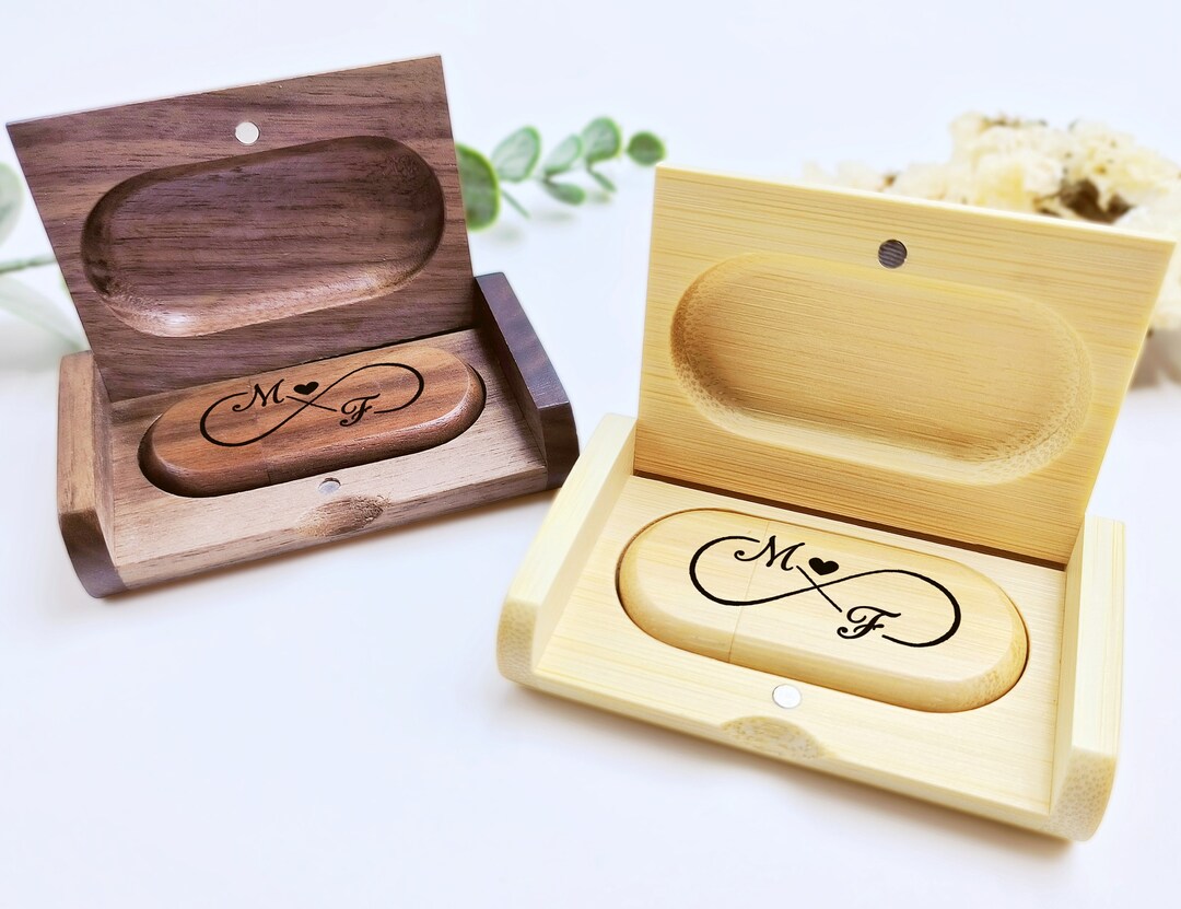 Gift for Wedding Custom USB | Wedding USB Wooden Memory Gift Box ...