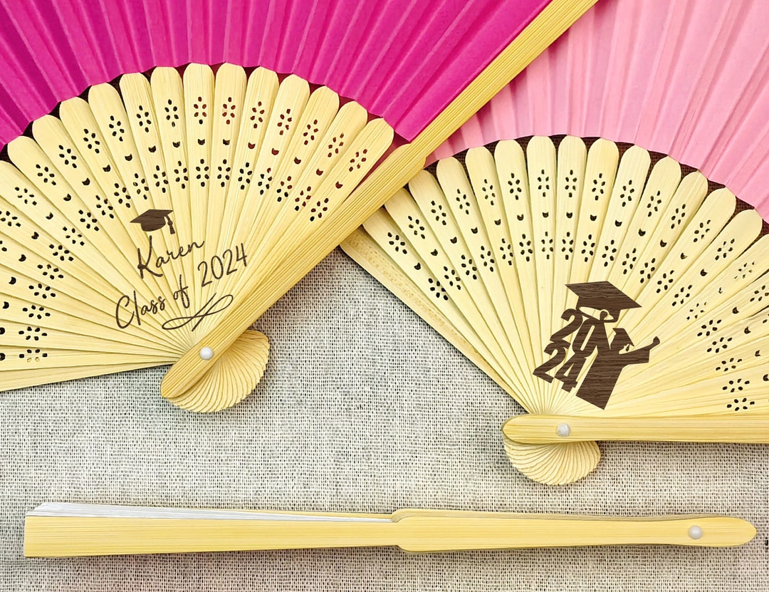 Graduation Fan Class of 2024 Custom Graduation Favor Fan Personalized ...