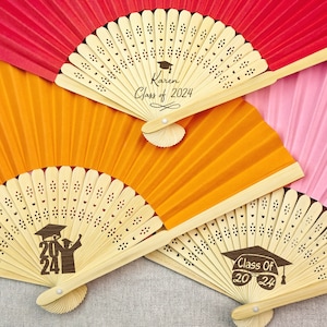 Bulk Graduation Fan Class of 2024 Custom Graduation Favor Fan ...